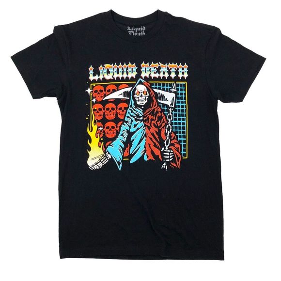 Liquid Death | Shirts | Liquid Death Grim Reaper Skull Fire Gothic Emo ...